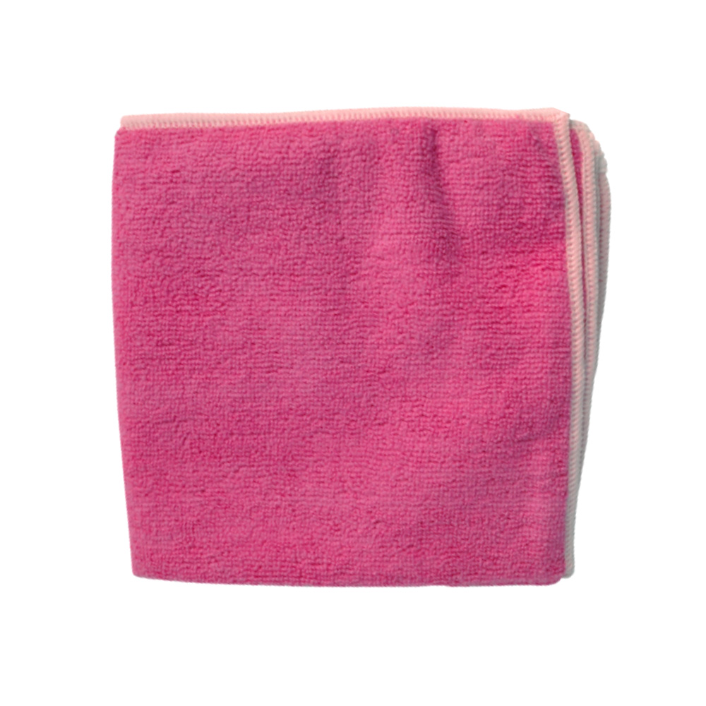 Lavette microfibre rose 320g/m² - 38x38 cm