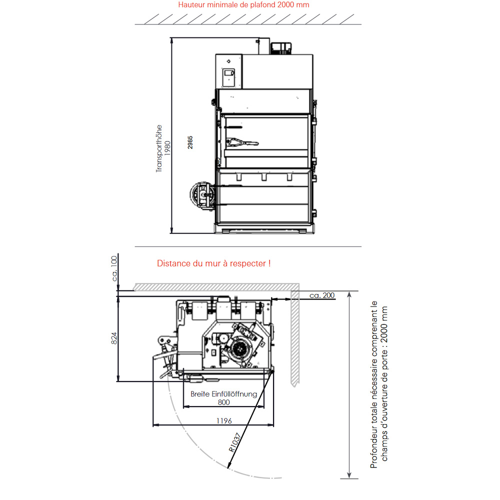Presse à balle verticale - Compactage Pro 12 Tonnes