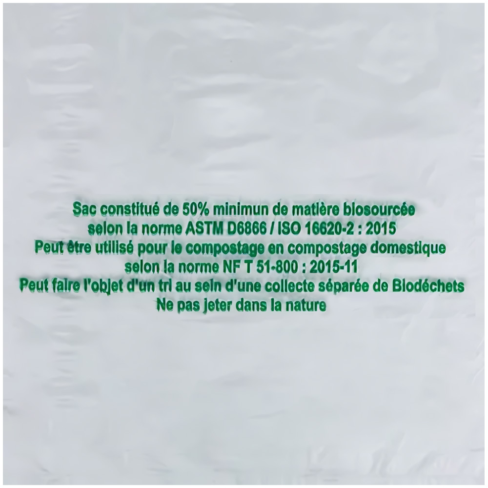 Sachet liassé biosourcé et compostable Home Compost